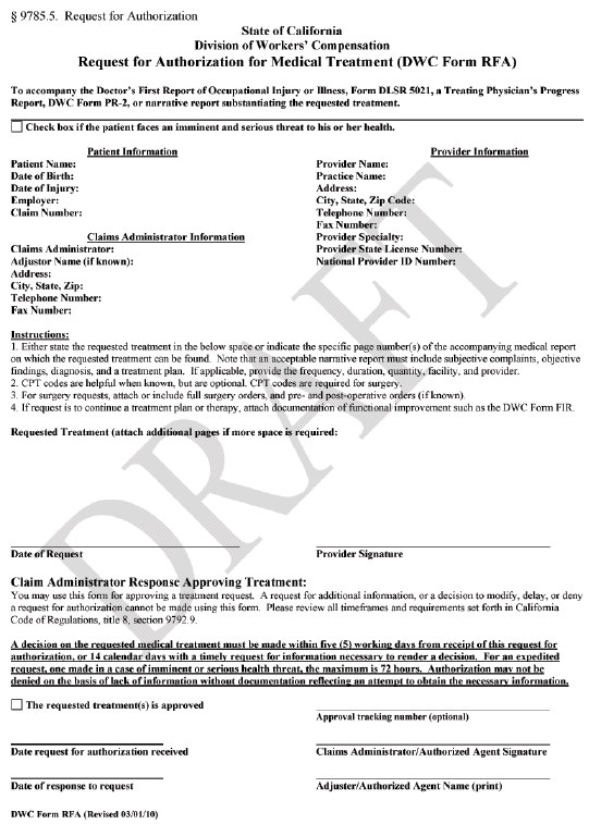 Carriers, Employers Welcome Treatment Authorization Form | | Workers ...