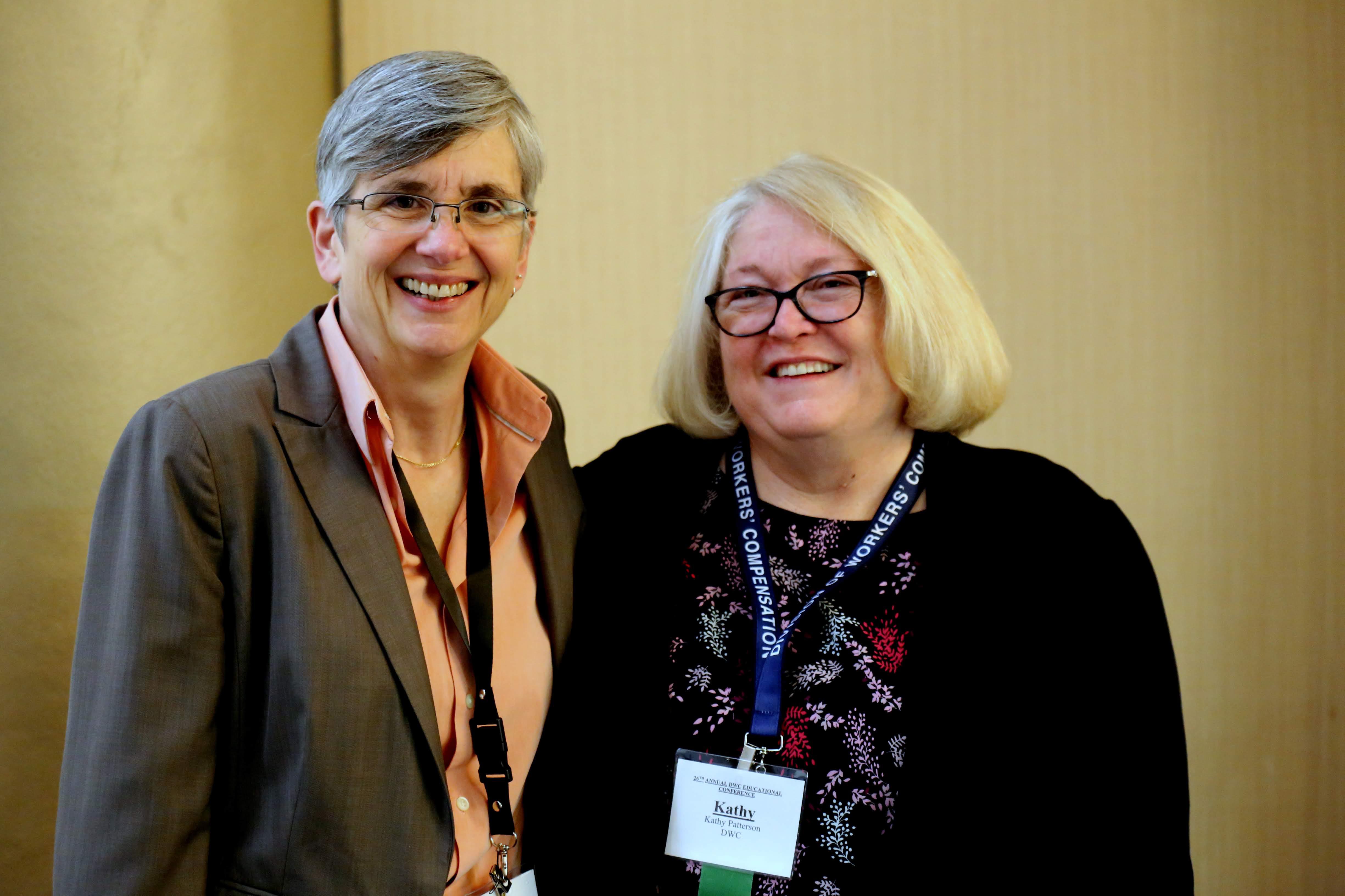 Katherine Zalewski, WCAB Chair, and Kathy Patterson, DWC | | Workers ...